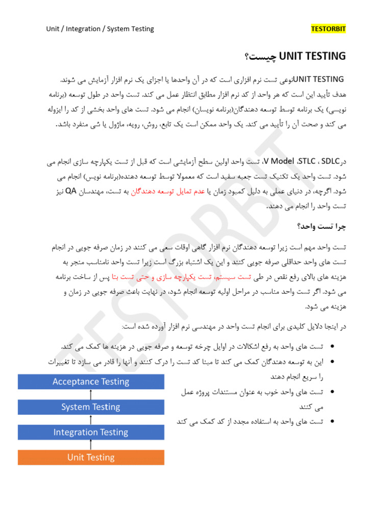 چیست؟ UNIT TESTING | PDF