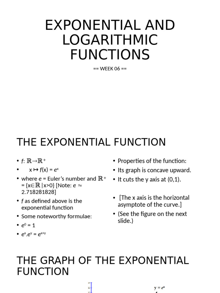 06 Exponential Functions | PDF | Exponential Function | Logarithm