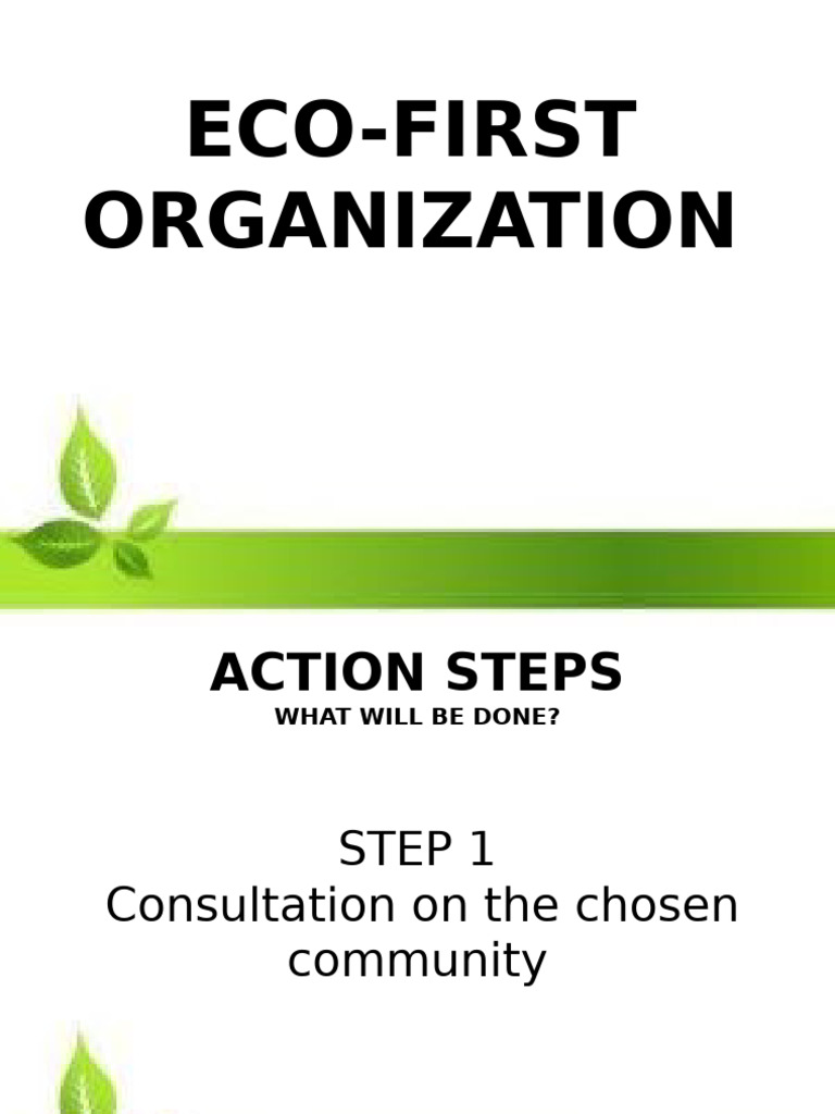 Eco-First Organization | PDF