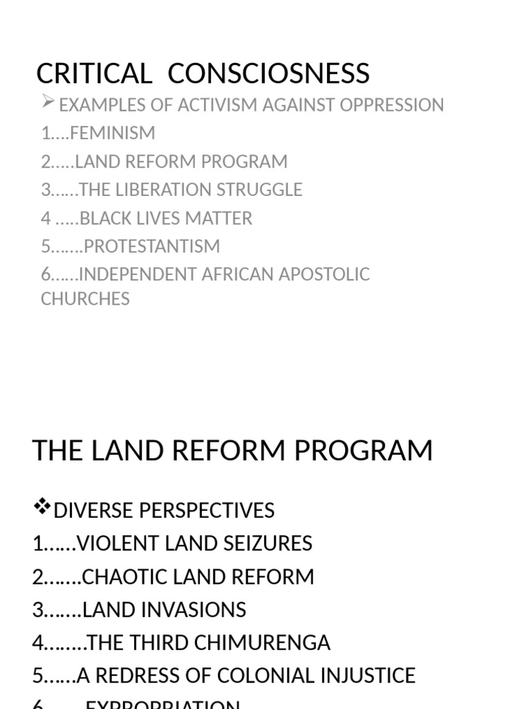 The Land Reform Program | PDF