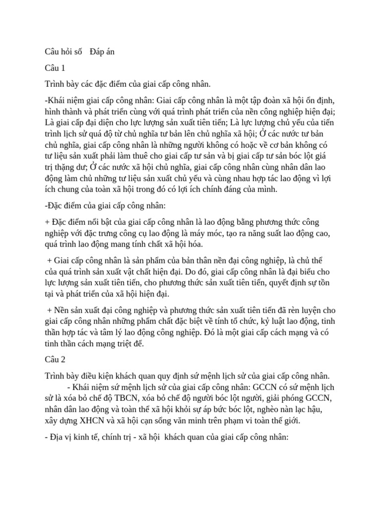 Đề cương CNXHKH | PDF