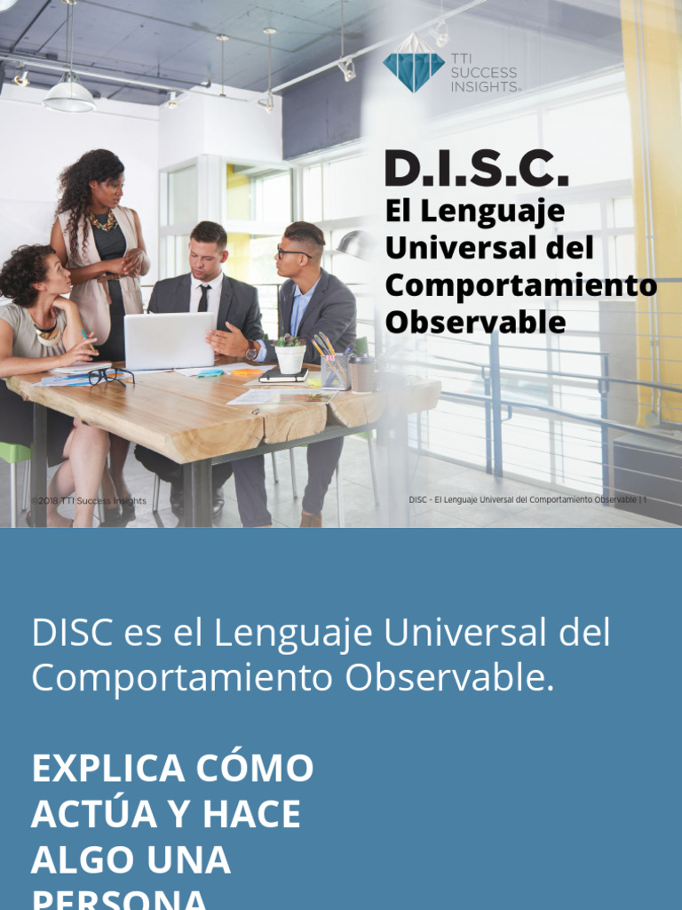 DISC - El Lenguaje Universal Del Comportamiento Observable - 1 | PDF ...