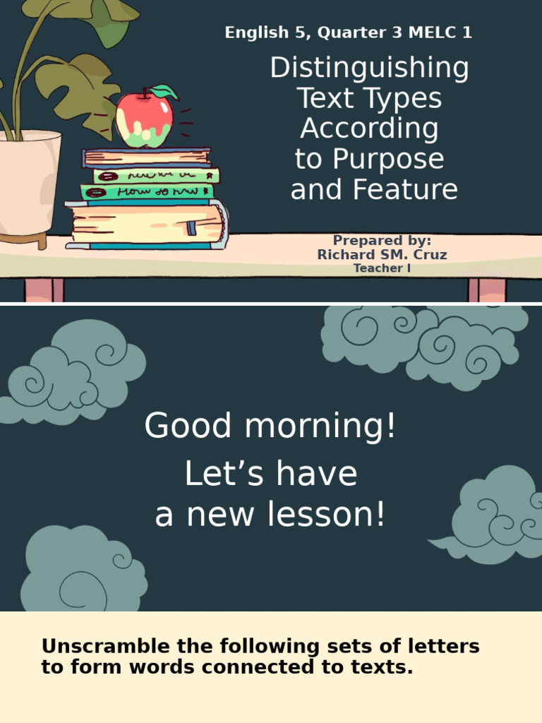 Q3 MELC1 TEXT TYPES | PDF | Volcano | Lava