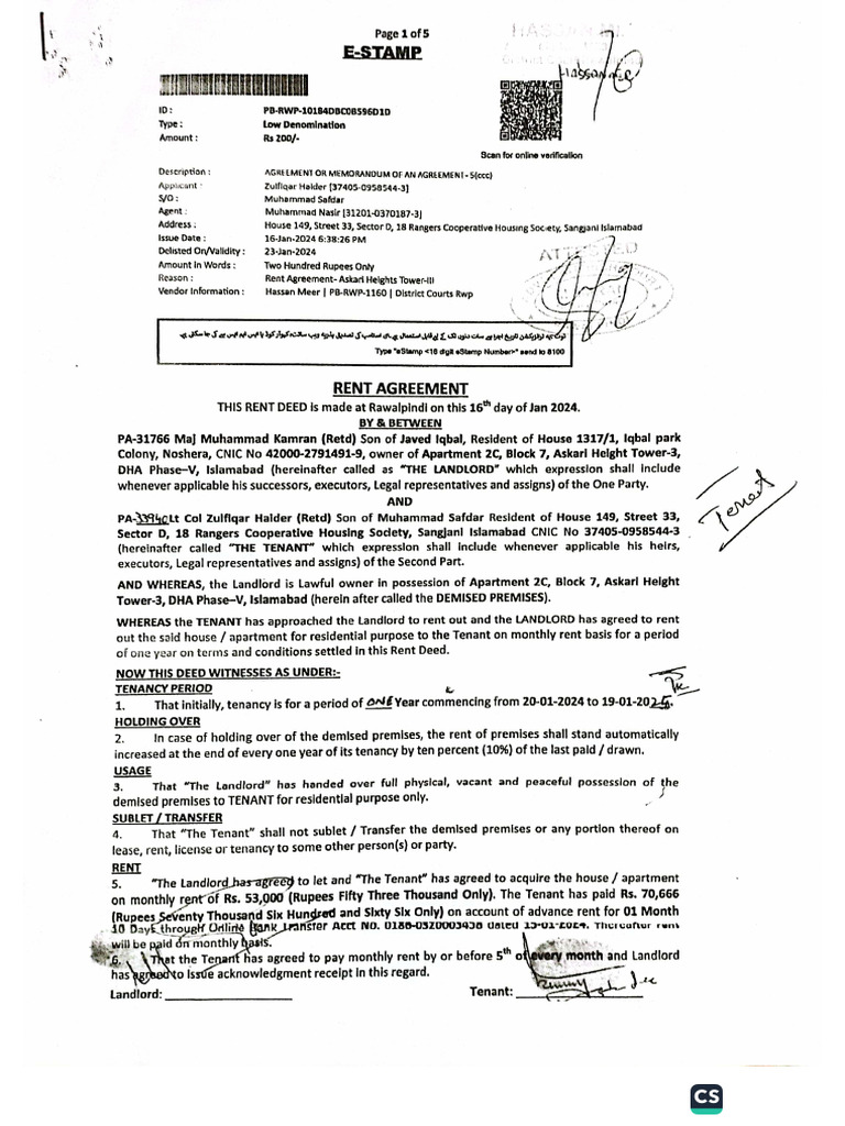 Rent Agreement | PDF