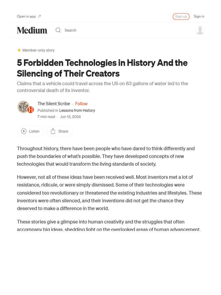 5 Forbidden Technologies | PDF