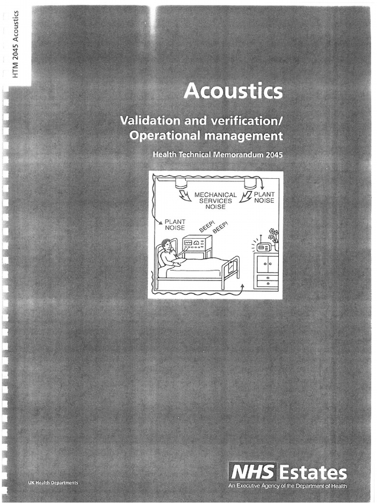 Acoustics - Validation and verificationOperational management (Health ...