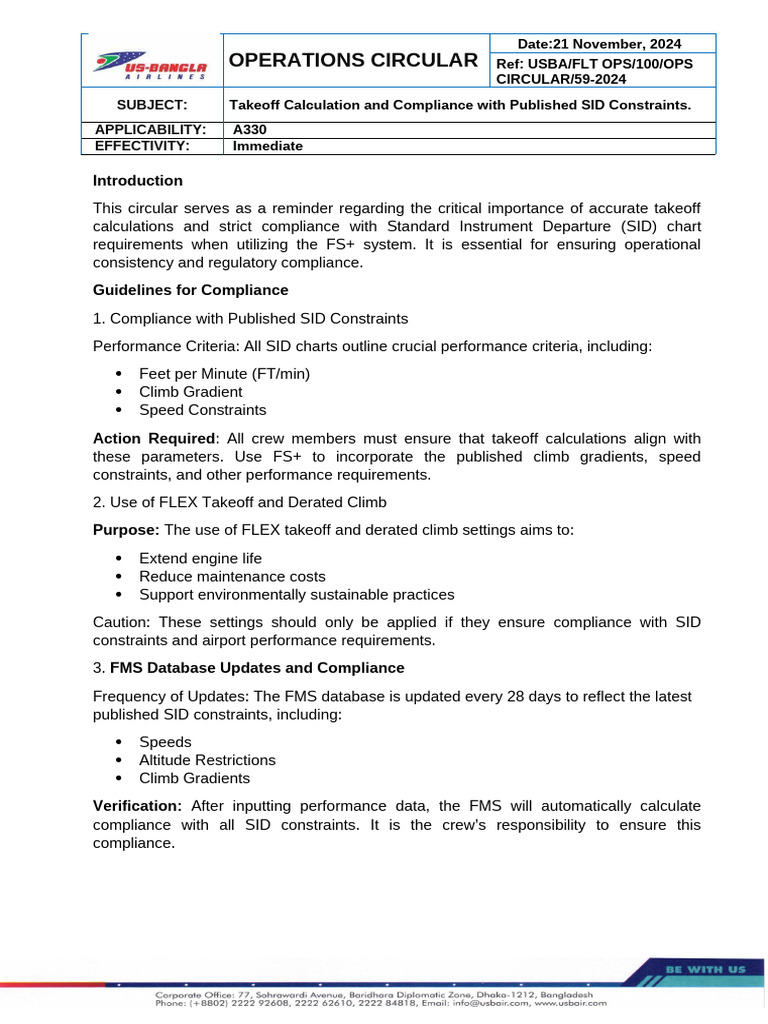OP Circular 59 | PDF | Takeoff | Regulatory Compliance