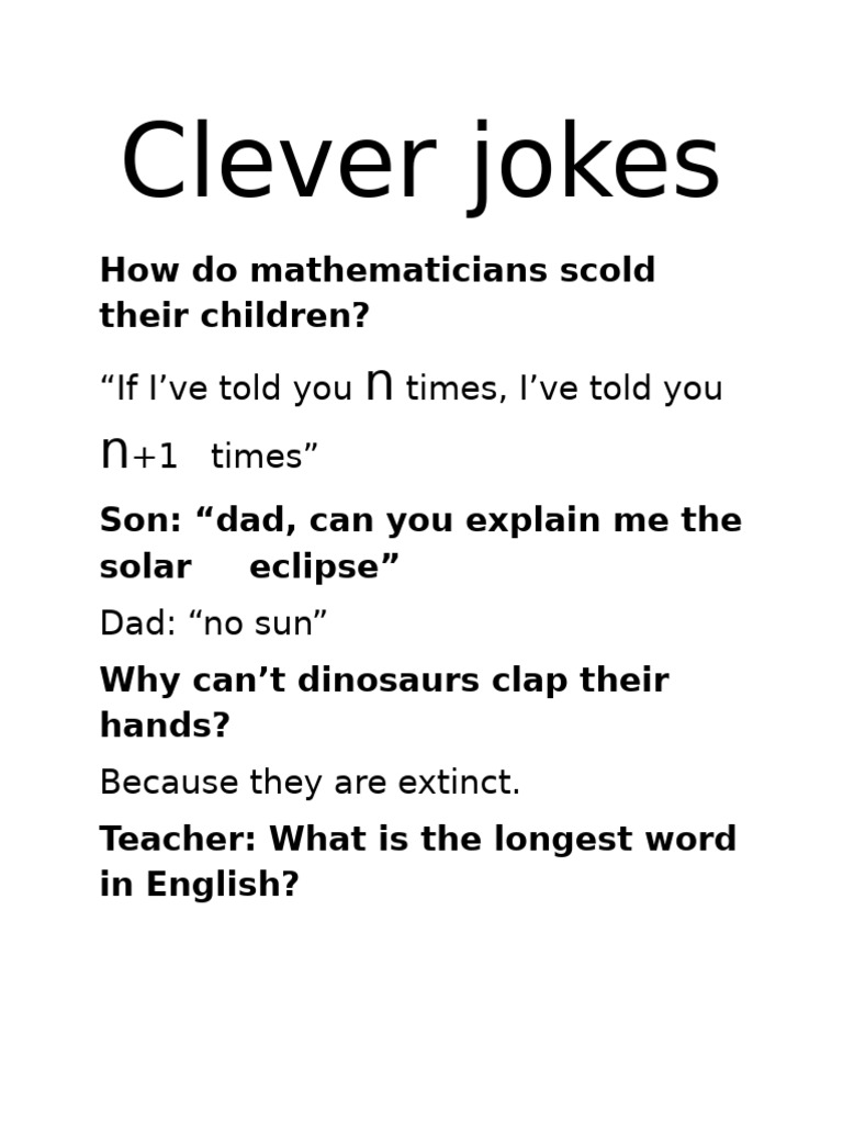 Clever Jokes | PDF