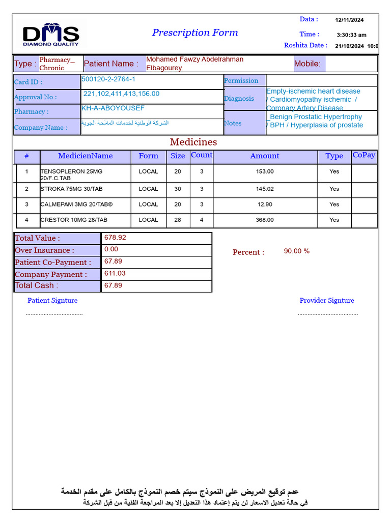 Prescription Form: Medicines | PDF