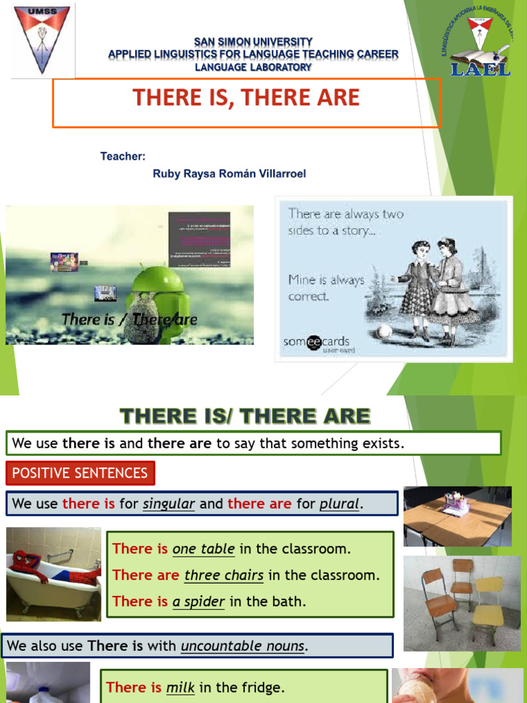 THERE IS THERE ARE | PDF | Plural | Noun
