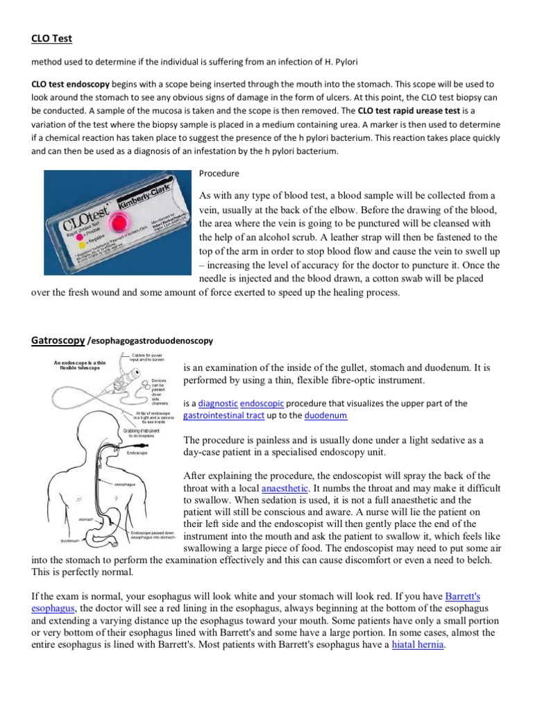 CLO and Gatro | PDF | Endoscopy | Medical Specialties