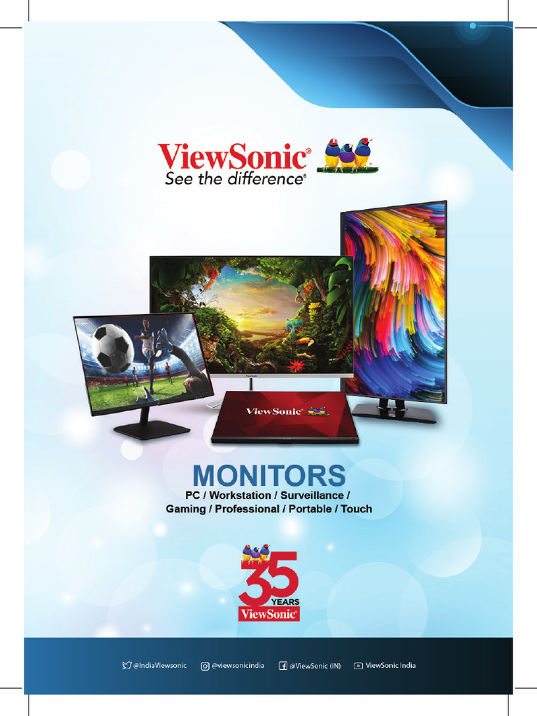 Single Sheet Brouchre ViewSonic Monitors | PDF