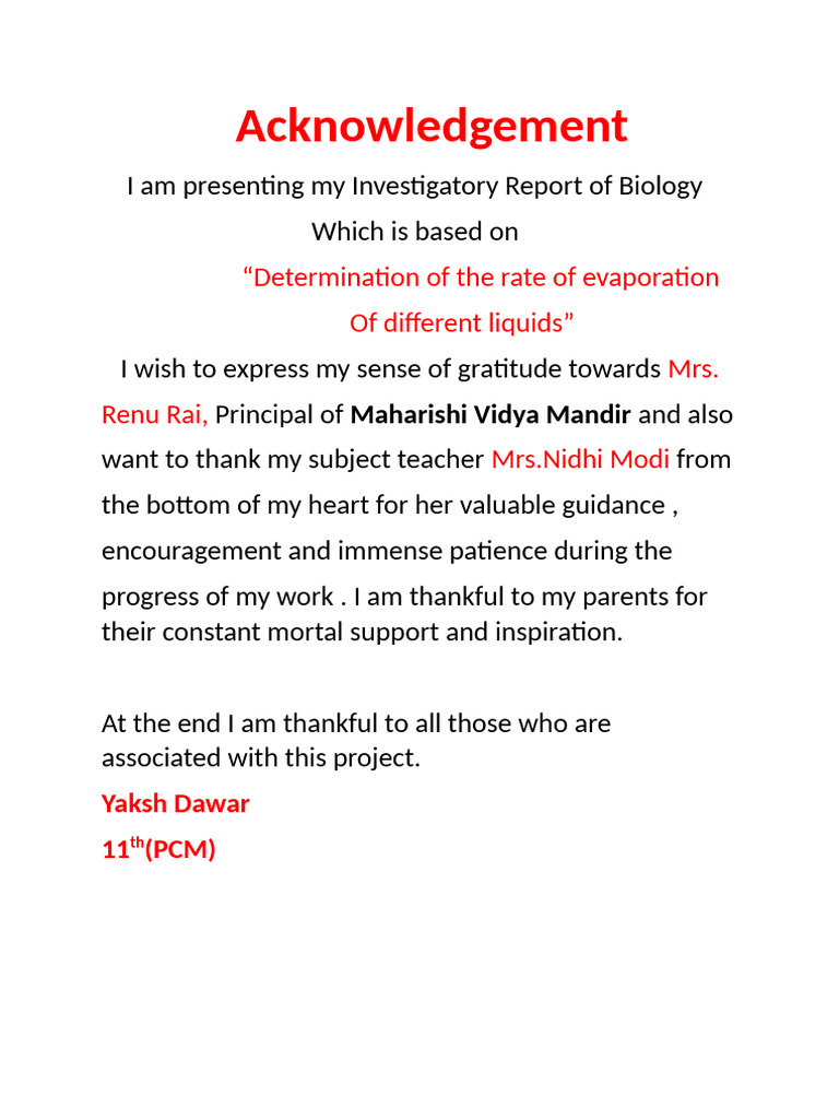 Acknowledgement | PDF