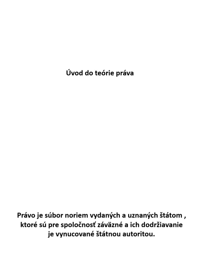 Úvod do teórie práva | PDF