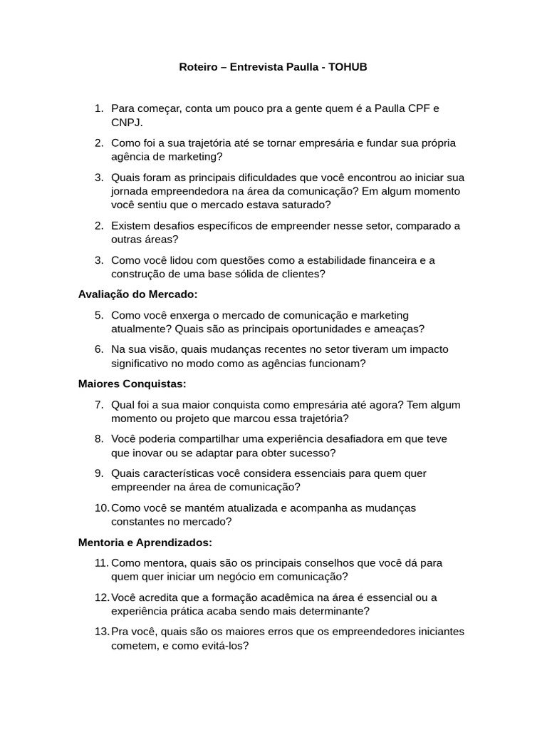 Roteiro - Trabalho Gestão | PDF