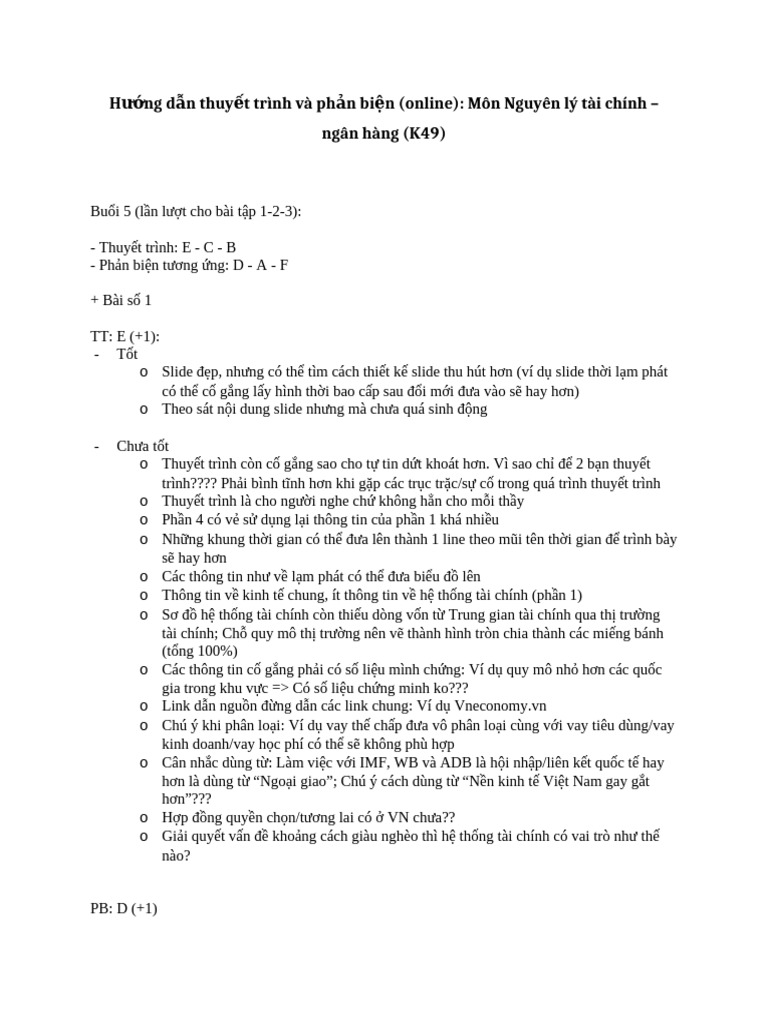 Huong Dan Thuyet Trinh Va Phan Bien | PDF