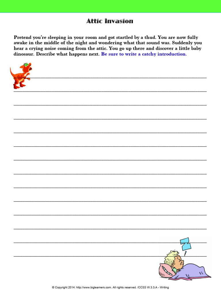 Writing Prompt - Attic-Invasion | PDF