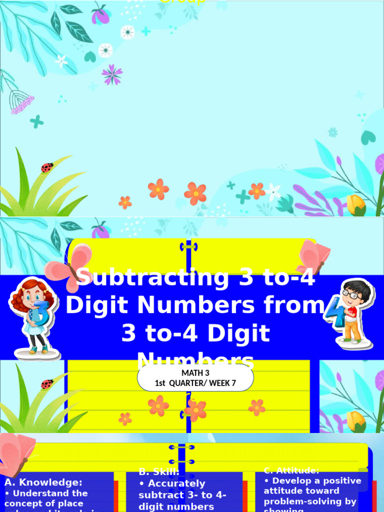 Subtracting 3 To-4 Digit Numbers From 3 To-4 Digit Numbers | PDF ...