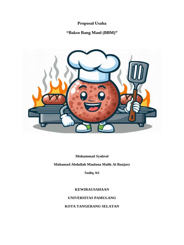 Proposal-bakso | PDF