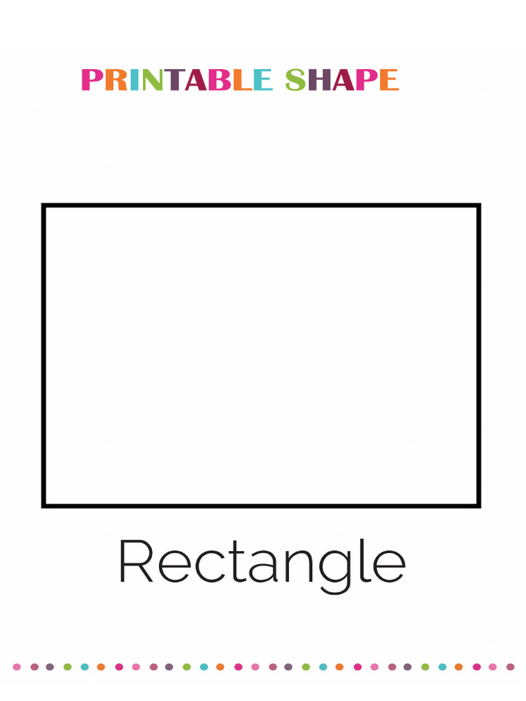 Free Printable Rectangle Shape | PDF