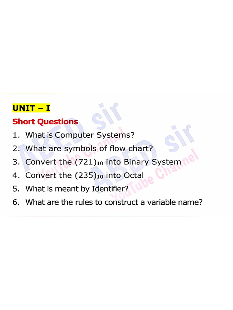 C Imp Questions | PDF
