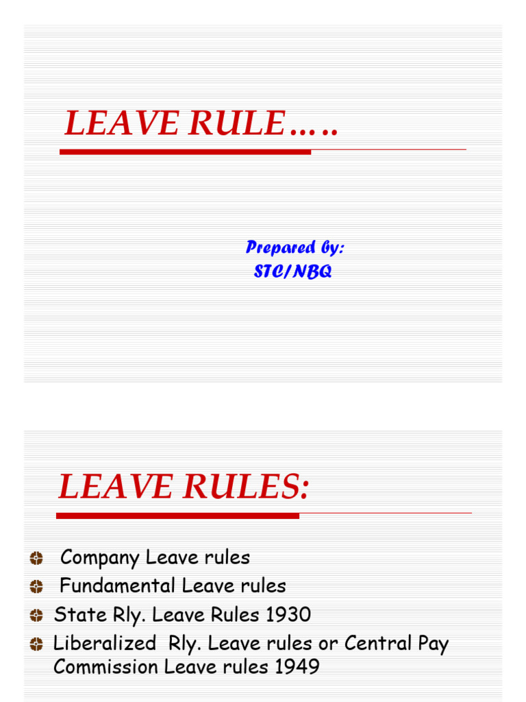 Leave Rule | PDF | Parental Leave