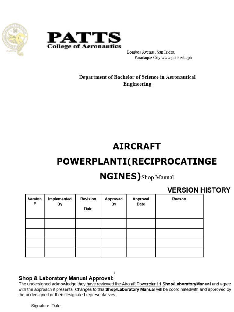 Aircraft Powerplant 1 Shop Manual | PDF | Screw | Hammer