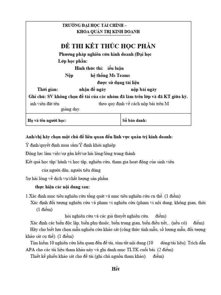 De Tieu Luan PPNCKD (Hk3.2024 CLC k23) | PDF