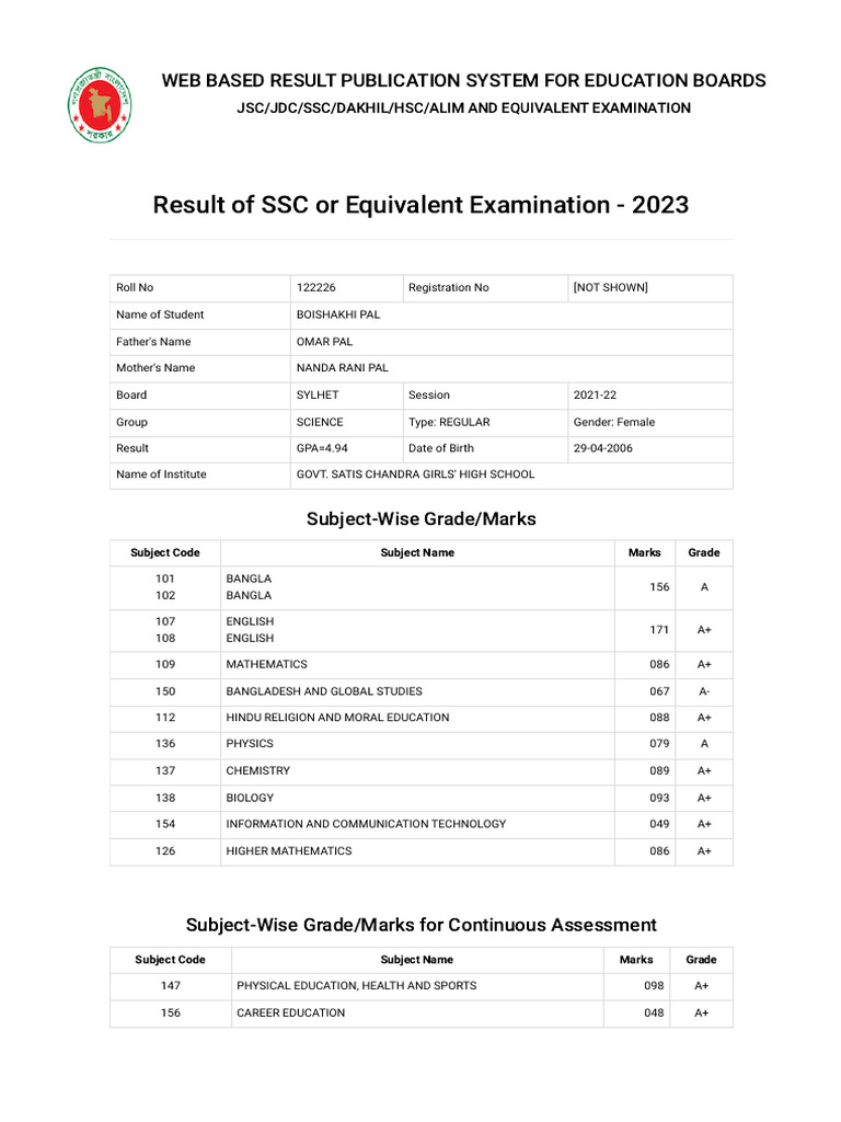 Web Based Result Publication System for Education Boards (2) | PDF