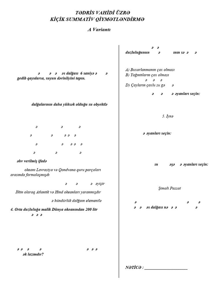 8 ci sinif KSQ 6 | PDF