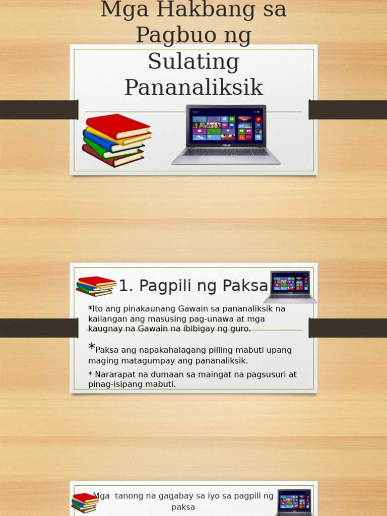Mga Hakbang Sa Pagbuo NG Sulating Pananaliksik | PDF