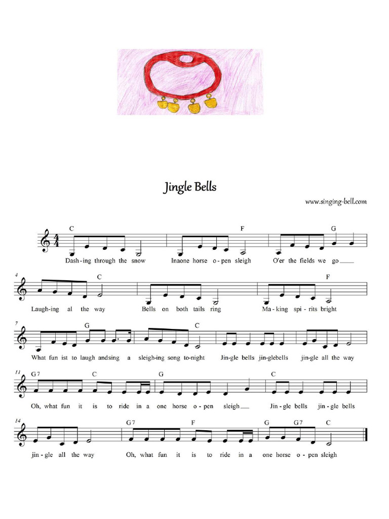 Jingle Bells: A Sleighing Song | PDF