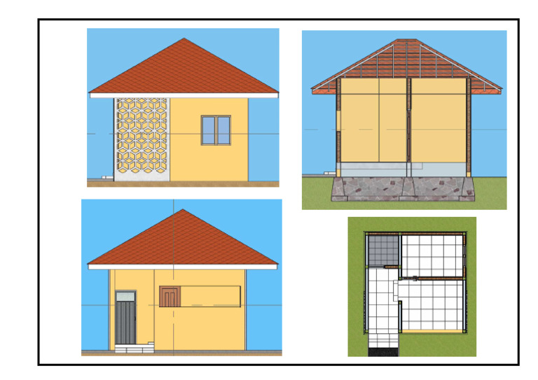 Wachida Afa Rizki - 03420210003 - B1 - Presentasi Layout Pos Jaga Sketchup | PDF