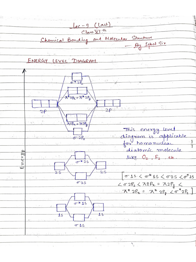 Lec 9 Chemical Bonding and Molecular Structure | PDF