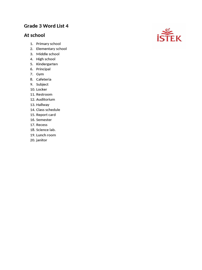 Grade 3 Word List 4 | PDF
