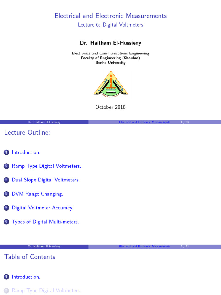 Lecture6_DVM | PDF | Computer Engineering | Measuring Instrument