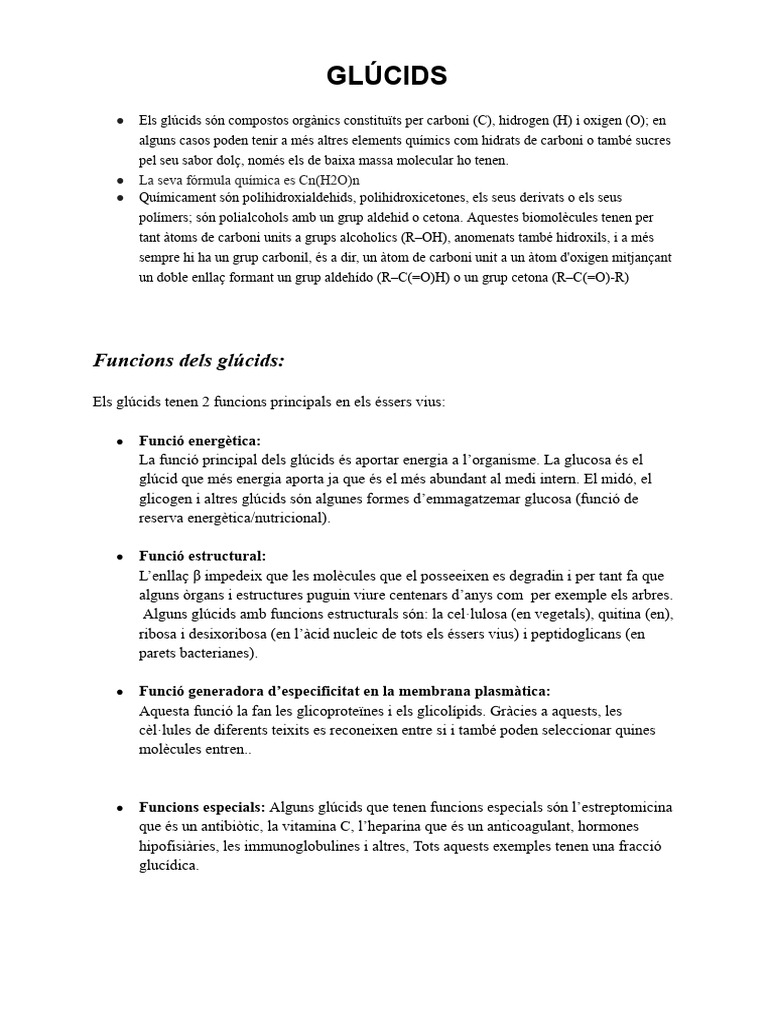 GLÚCIDS | PDF
