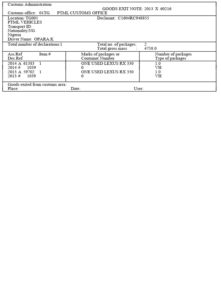 59369 EXIT NOTE | PDF