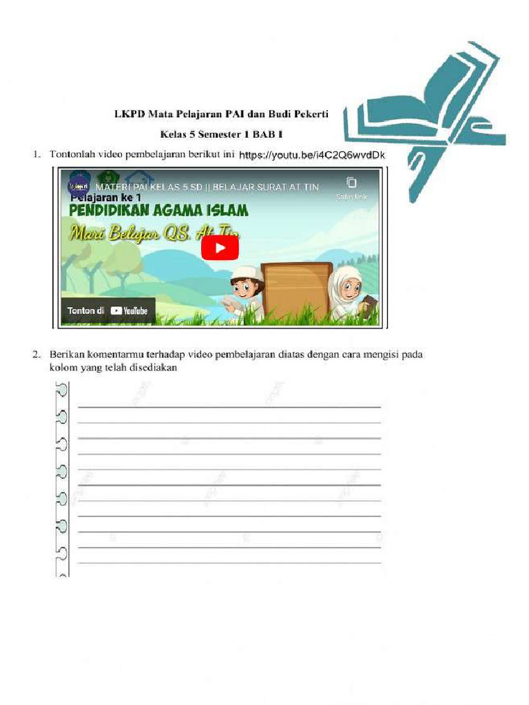 LKPD Pai Bab 1 | PDF