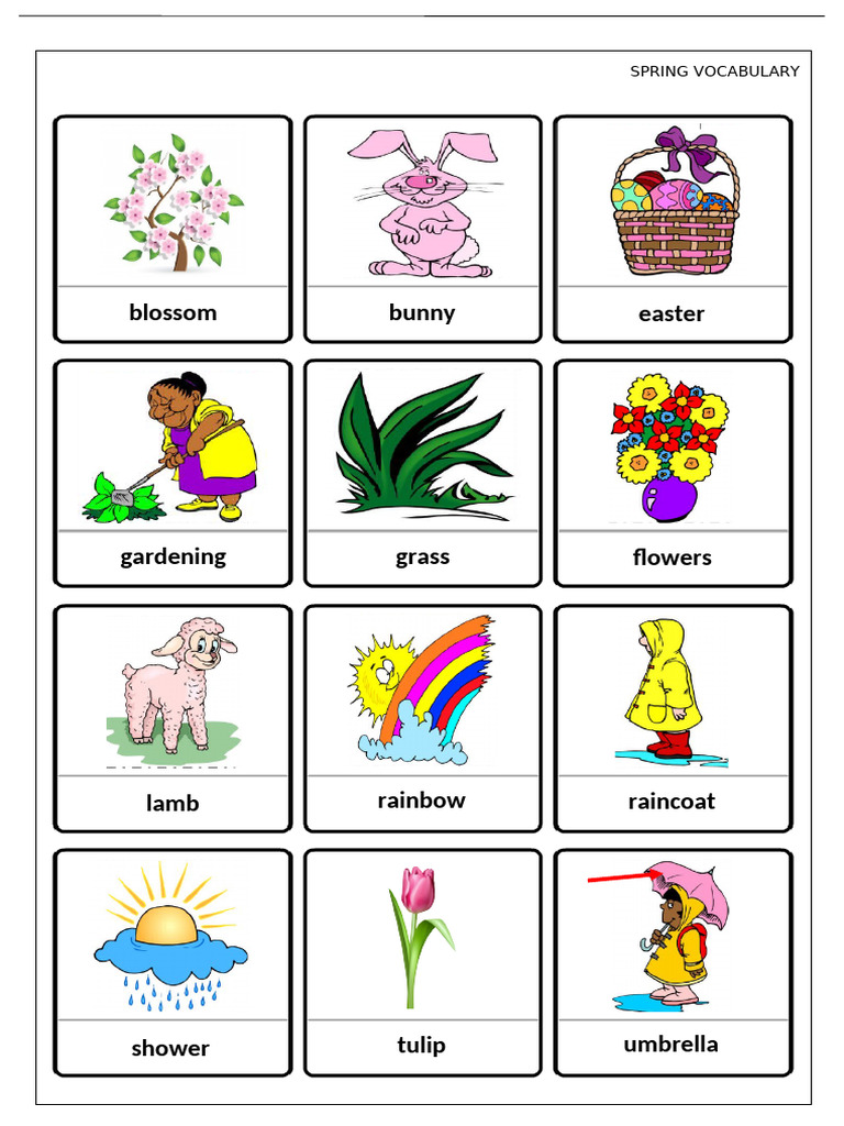 Spring Vocabulary Word Search | PDF