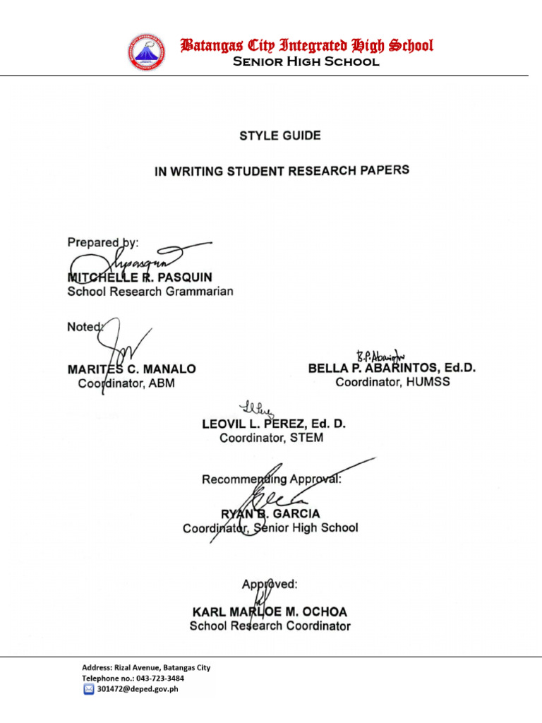 Senior High School Research Template | PDF | Data Analysis | Data
