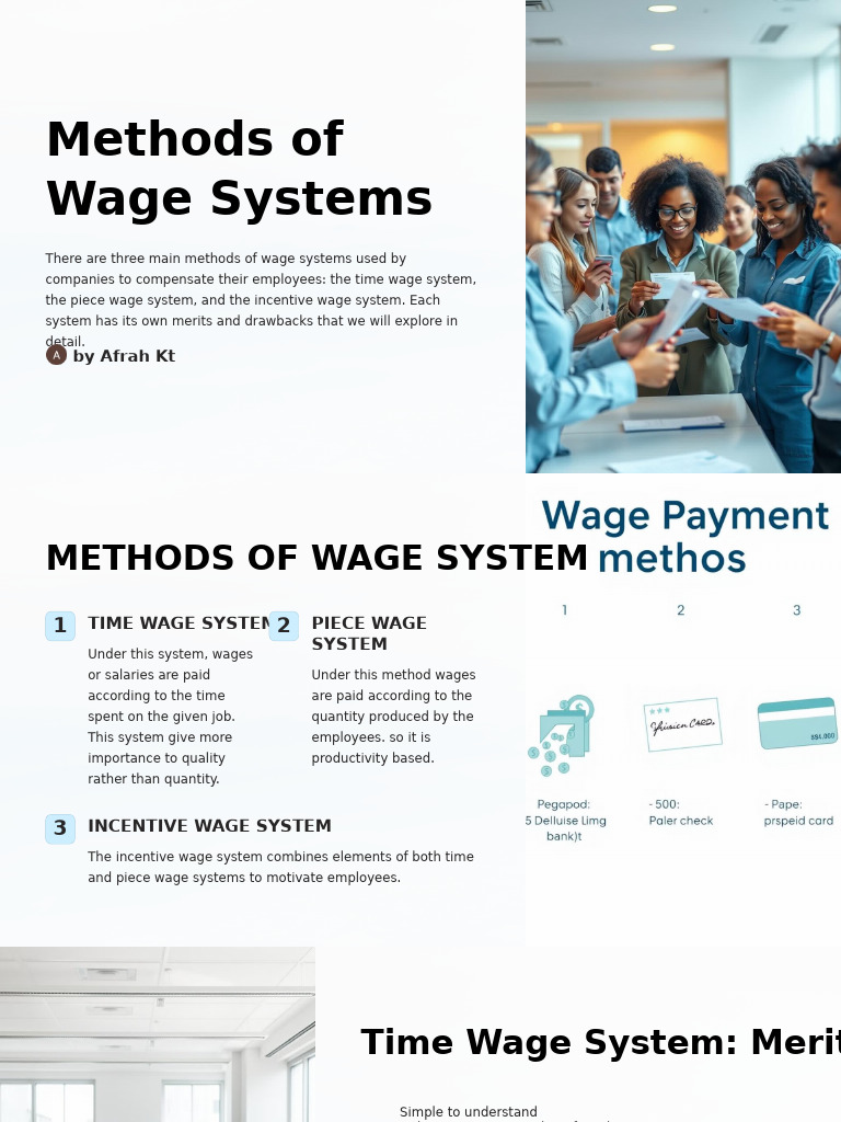 Methods of Wage Systems | PDF | Piece Work | Wage