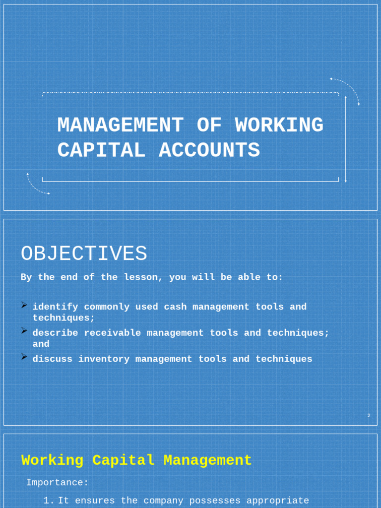 Lesson 6 - Management of Working Capital Accounts 2 | PDF | Credit ...