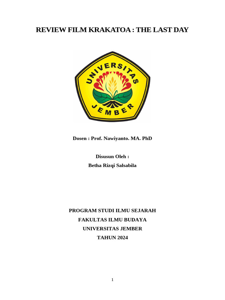 Kapten Lindeman dan Letusan Krakatau | PDF