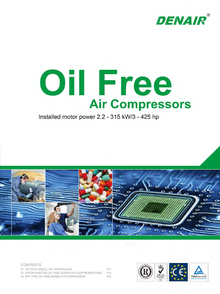 Oil Free Air Compressor - DENAIR | PDF | Turbine | Mechanical Engineering
