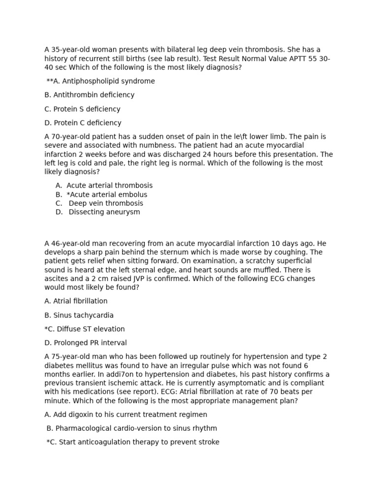 My Exam 7th of February (Full Recalls) | PDF | Pregnancy | Caesarean ...