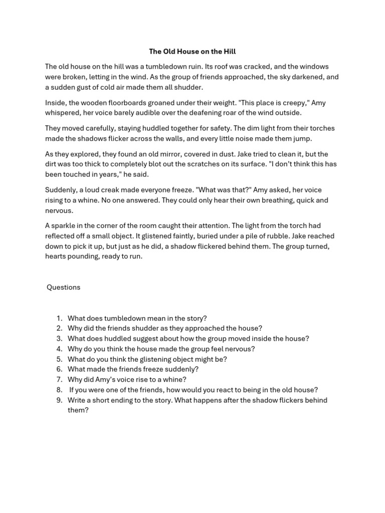 The Old House On The Hill | PDF
