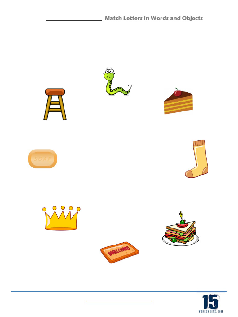 Match Letter S With Objects | PDF