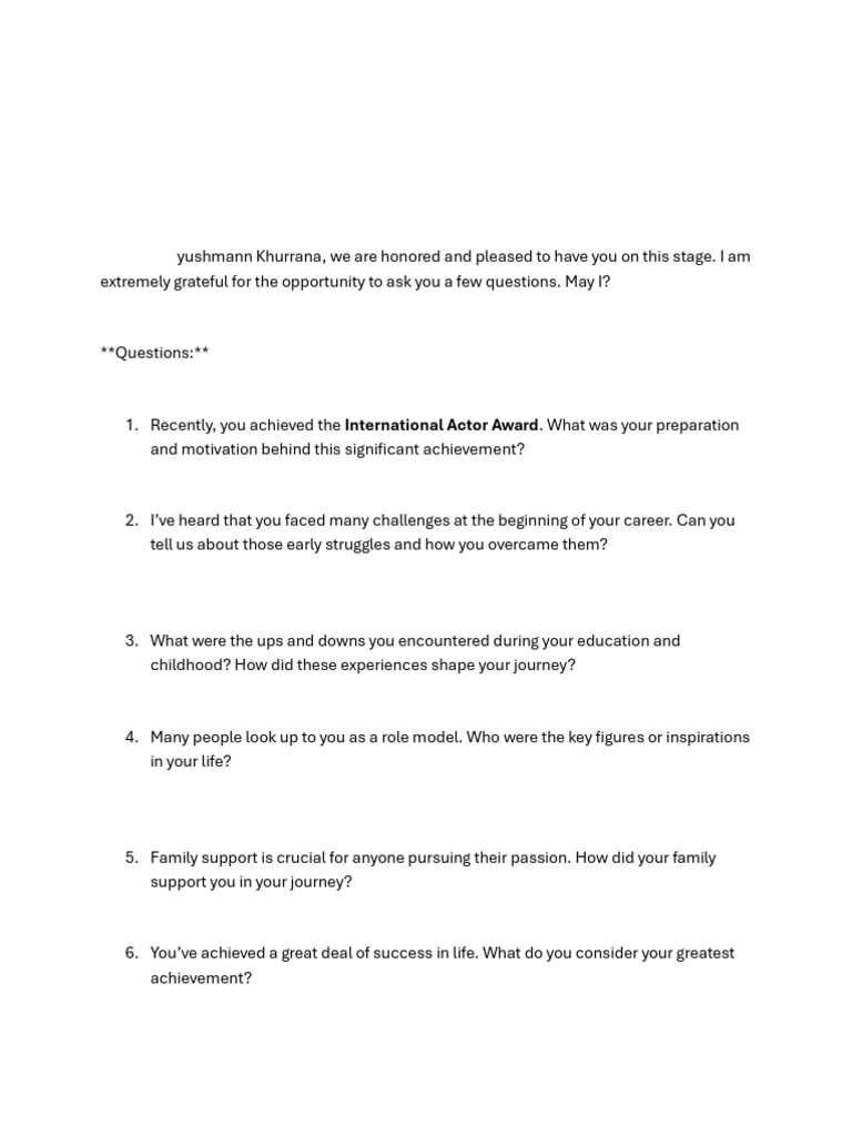 Interview Writing Questions | PDF