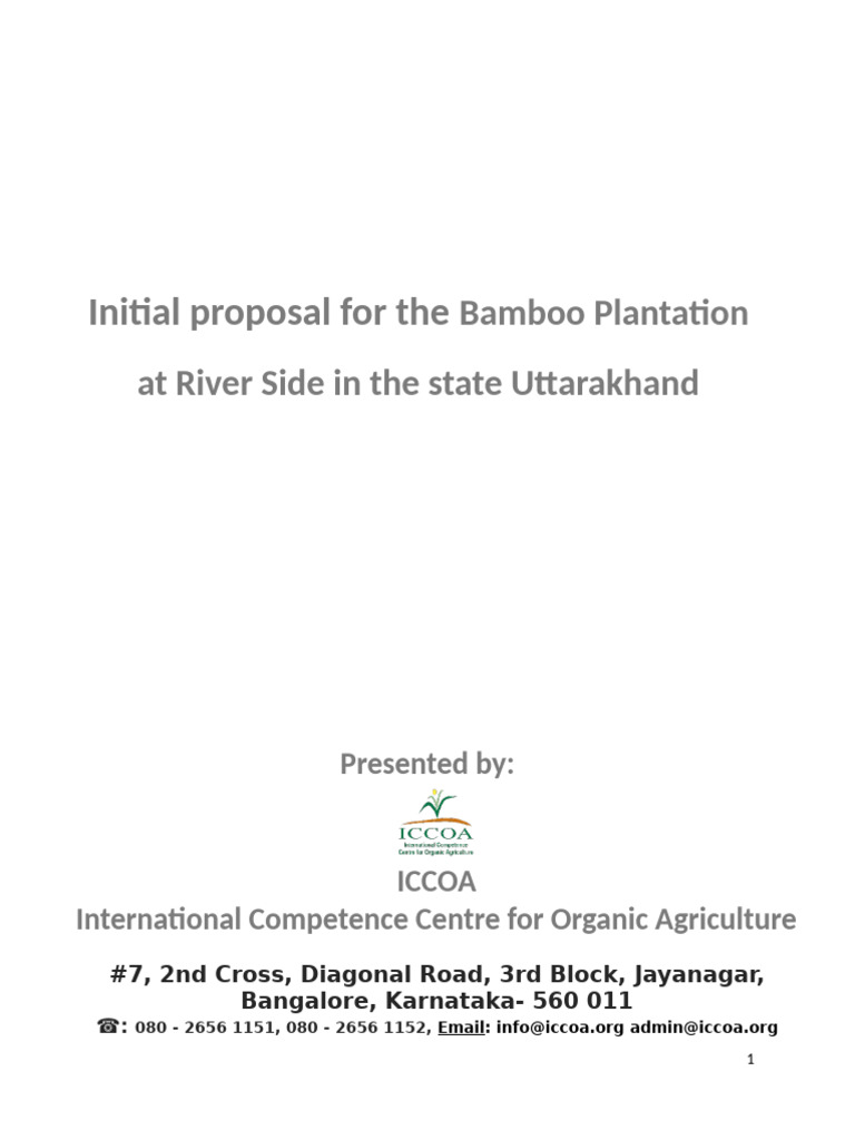 Bamboo Proposal Uttarakhand | PDF | Soil | Bamboo
